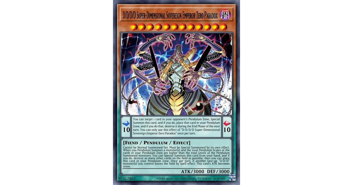 D/D/D/D Super-Dimensional Sovereign Emperor Zero Paradox ...