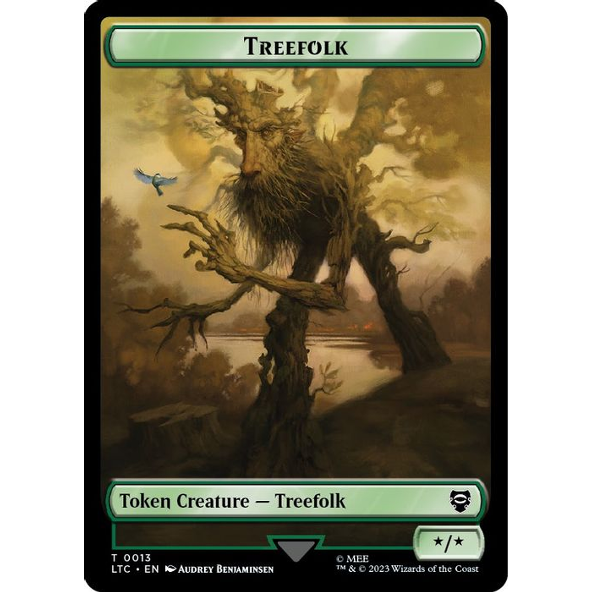 TC-0016 T Beast // Treefolk Double-sided Token