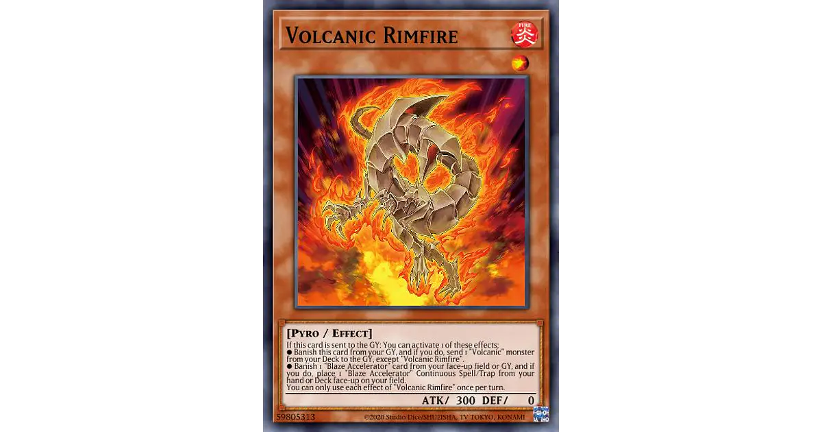 Volcanic Rimfire - LD10-EN020 - Rare 1st Edition