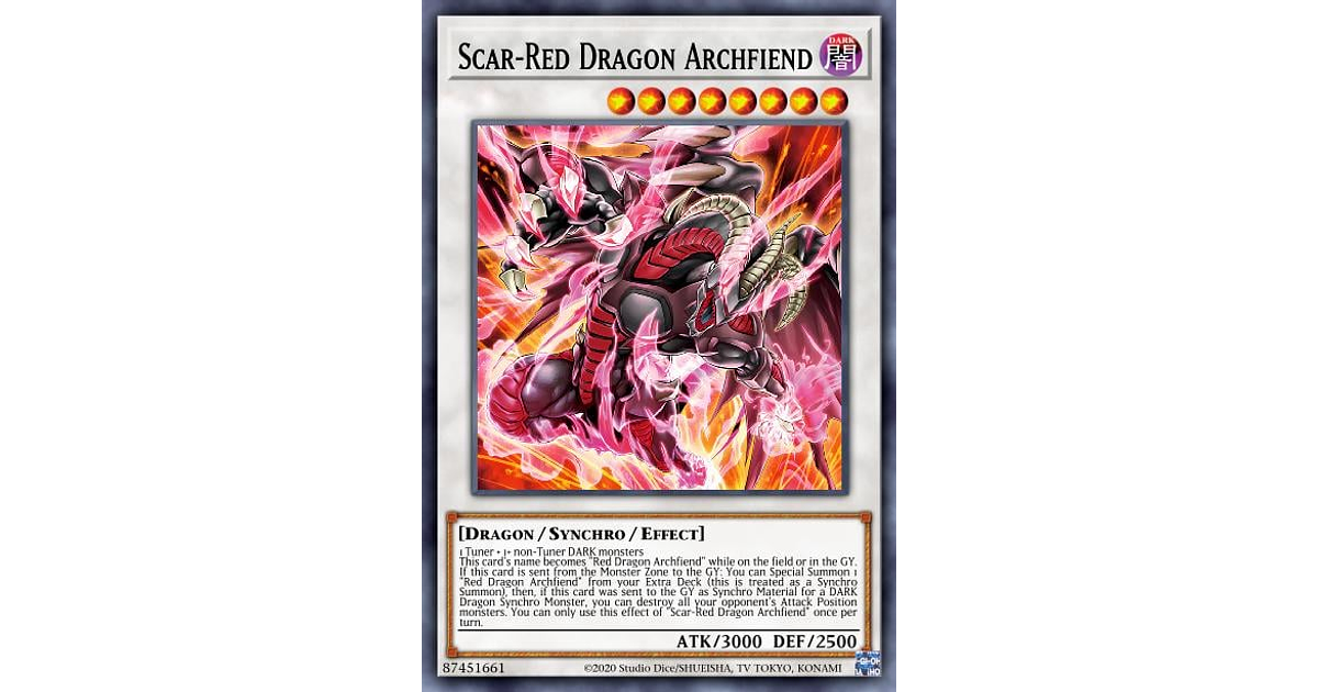 Scarred Dragon Archfiend - SDCK-EN049 - Super Rare 1st Ed...