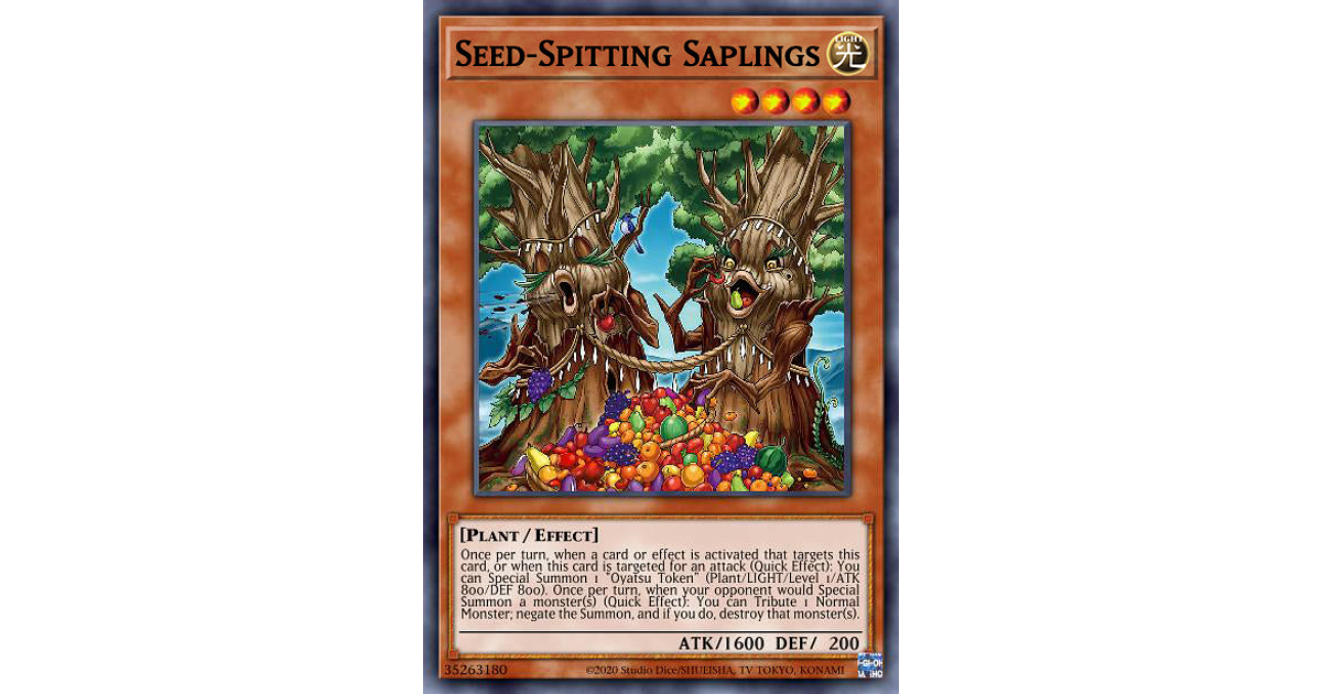 Seed-Spitting Saplings - AGOV-EN022 - Super Rare 1st Edition
