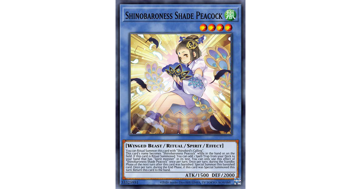 Shinobaroness Shade Peacock - AGOV-EN028 - Common 1st Edi...