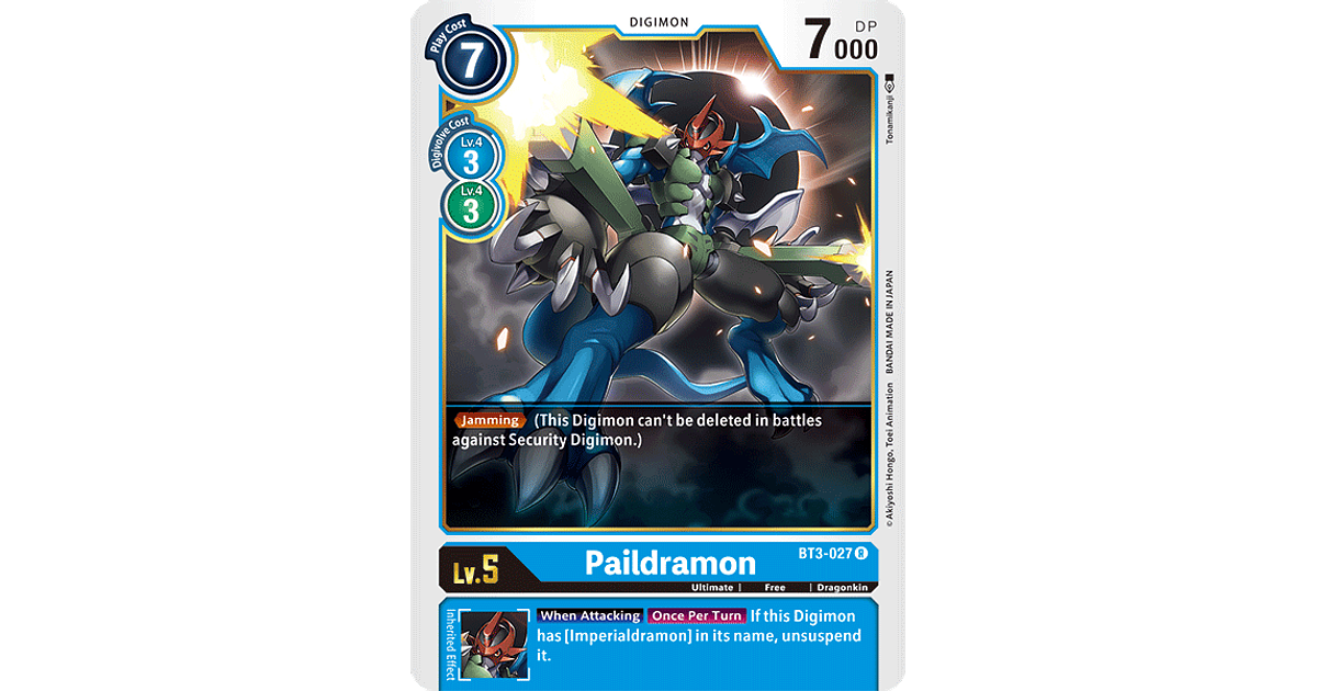 BT3-027 R Paildramon (NO FOIL)