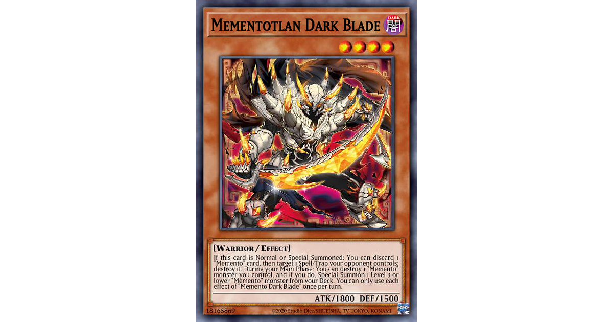 Mementotlan Dark Blade - VASM-EN004 - Super Rare 1st Edition