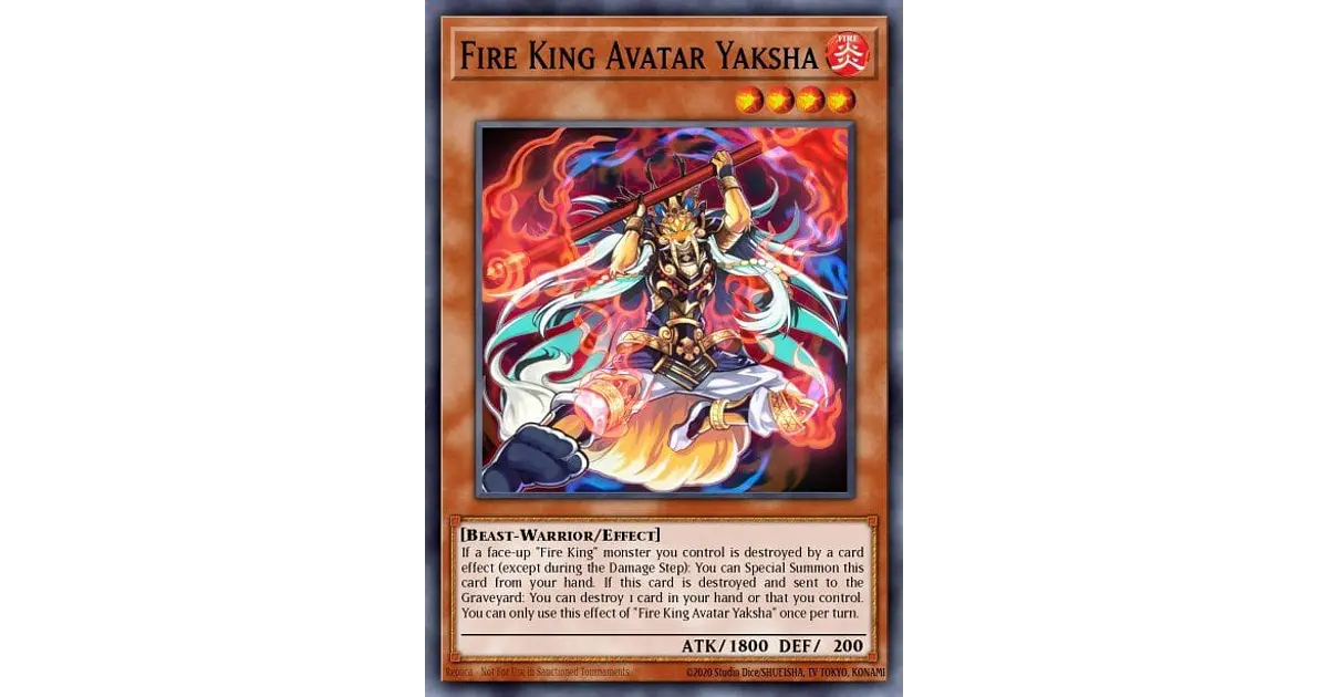 Fire King Avatar Yaksha - SR14-EN006 - Common 1st Edition