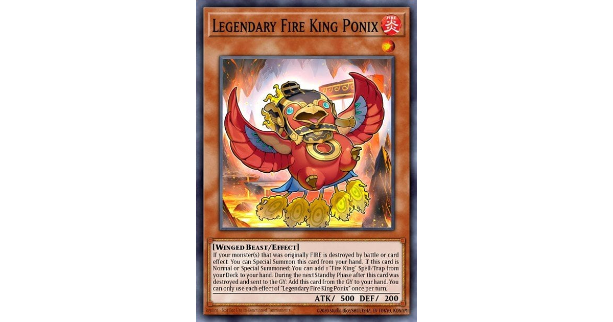 Legendary Fire King Ponix - SR14-EN045 - Super Rare 1st E...