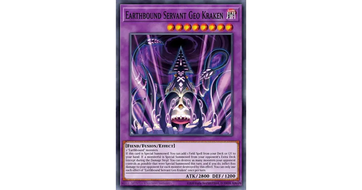 Earthbound Servant Geo Kraken - MZMI-EN030 - Rare 1st Edi...