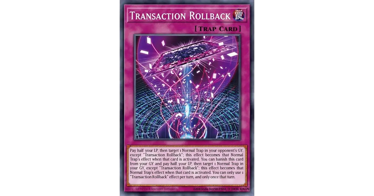 Transaction Rollback - MZMI-EN038 - Ultra Rare 1st Edition