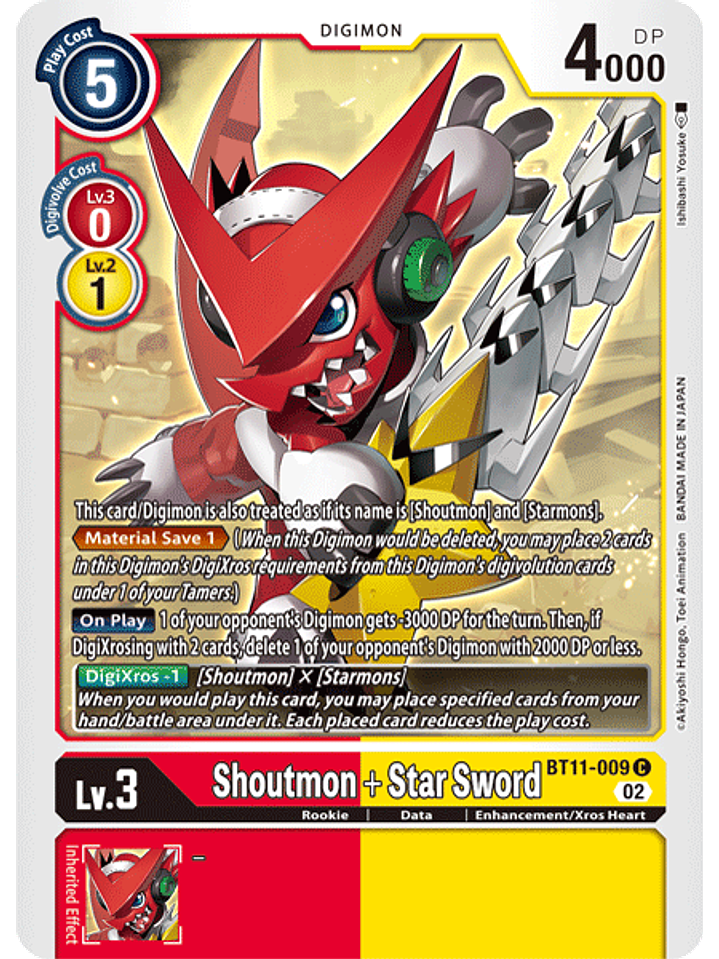 BT11-009 C Shoutmon + Star Sword