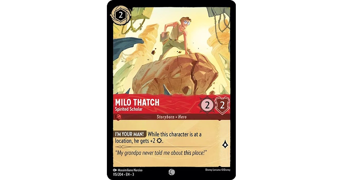 Milo Thatch - Spirited Scholar - 115/204 - Common