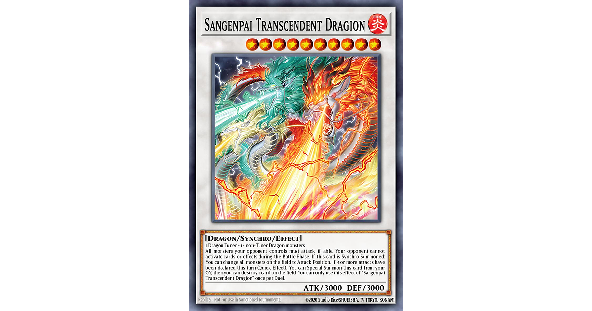 Sangenpai Transcendent Dragion - LEDE-EN040 - Super Rare ...