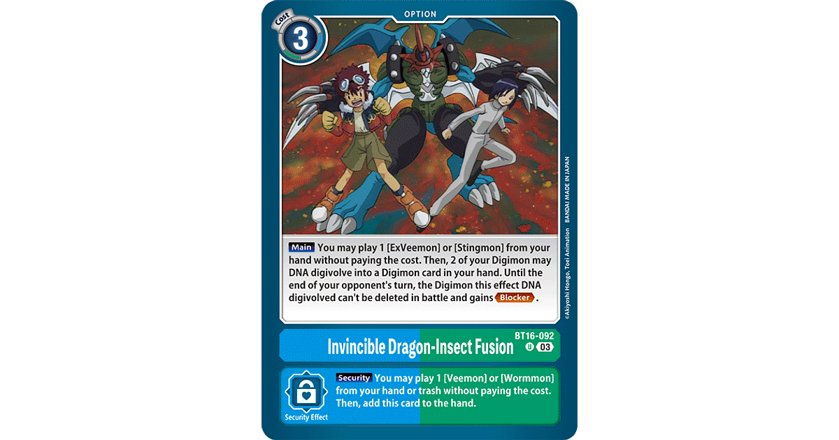 BT16-092 U Invincible Dragon-Insect Fusion