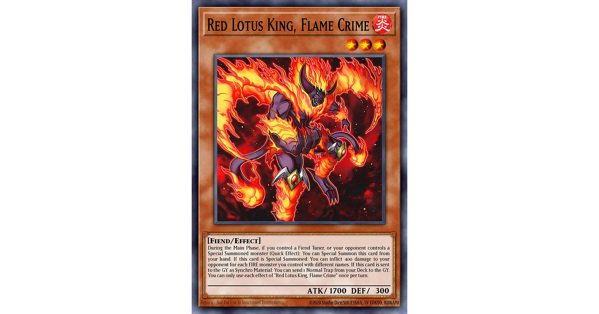 Red Lotus King, Flame Crime - BLTR-EN028 - Quarter Centur...