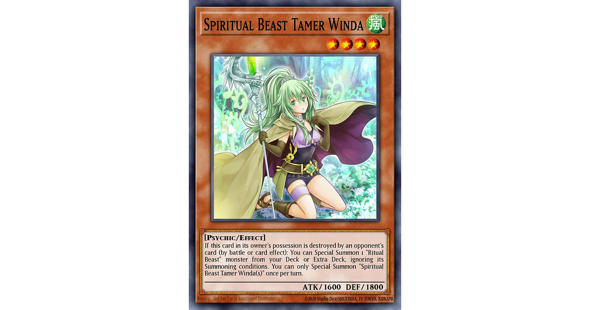 Spiritual Beast Tamer Winda - BLTR-EN070 - Ultra Rare 1st...