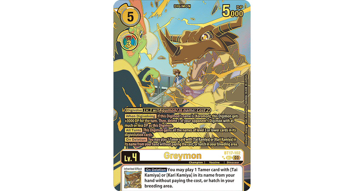 BT17-102 (Rare Pull) Greymon