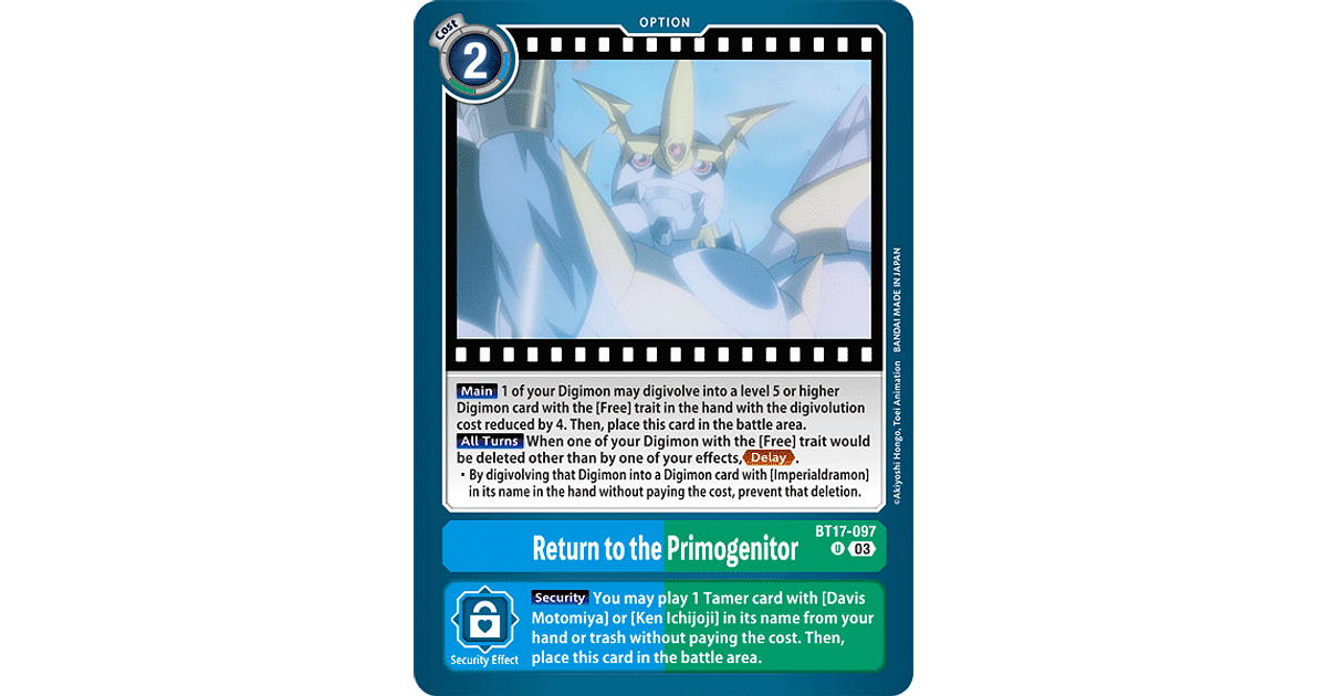 BT17-097 U Return to the Primogenitor