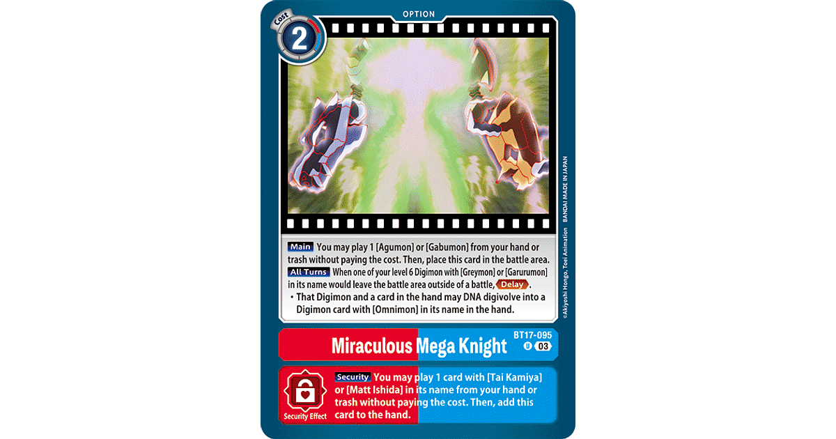 BT17-095 U Miraculous Mega Knight