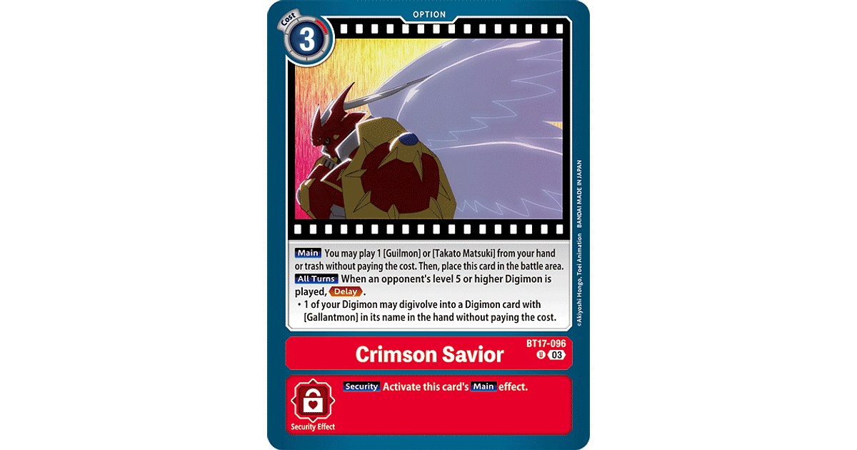 BT17-096 U Crimson Savior