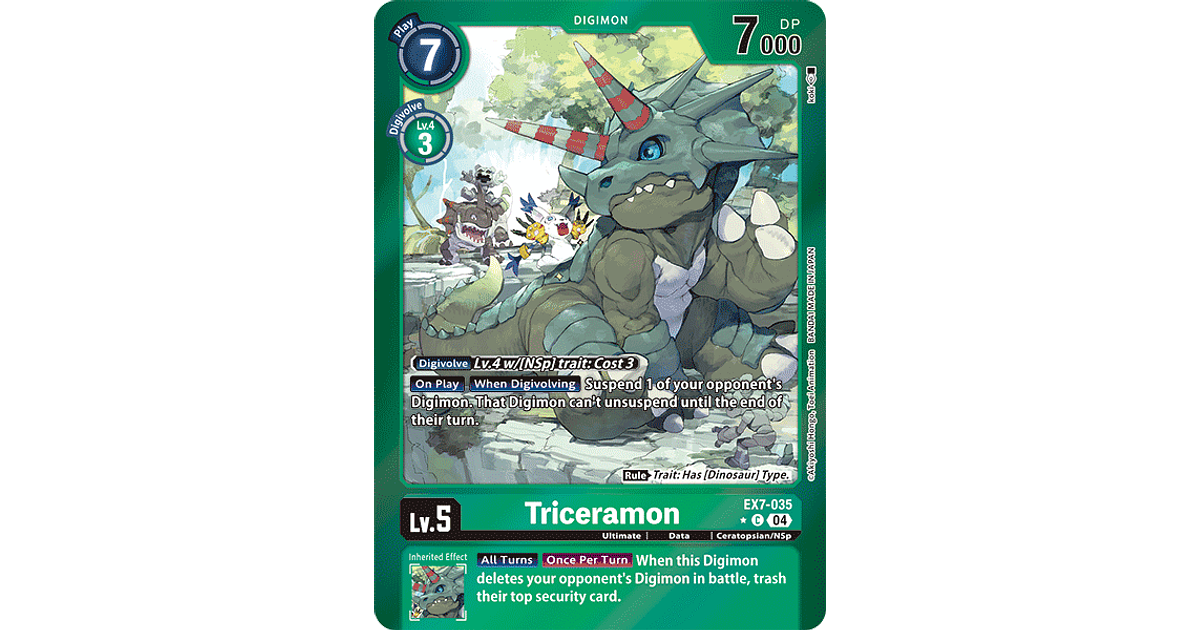 EX7-035 (Alternate Art) Triceramon