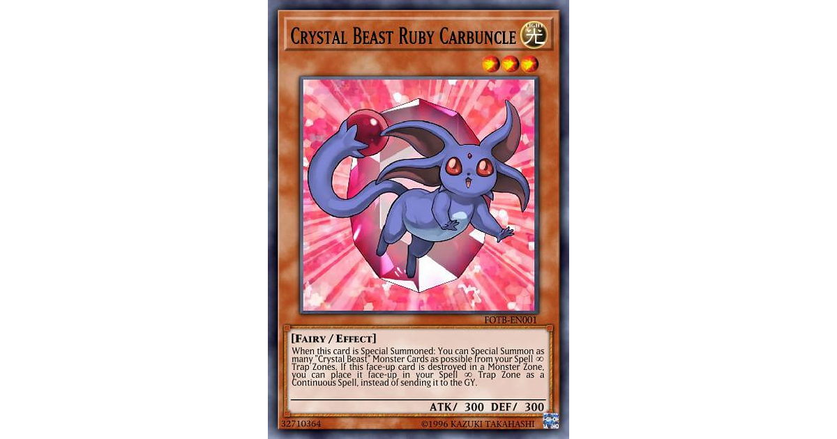 Crystal Beast Ruby Carbuncle - MP24-EN020 - Quarter Centu...