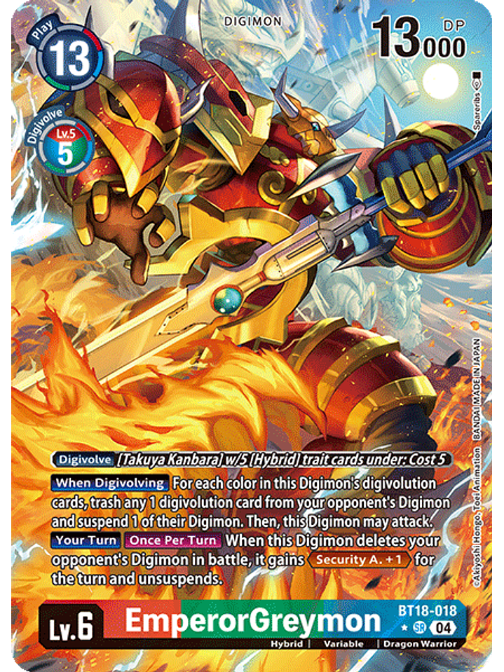 BT18-018 (Alternate Art) EmperorGreymon