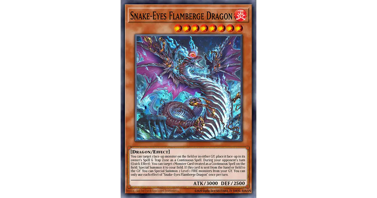 Snake-Eyes Flamberge Dragon - RA03-EN033 - Secret Rare 1s...