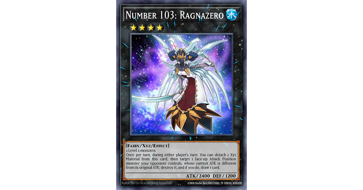 Number 103: Ragnazero - CRBR-EN011 - Super Rare 1st Edition