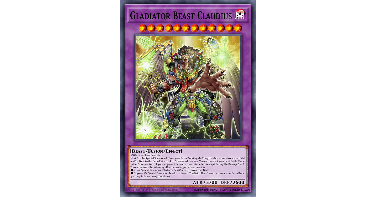 Gladiator Beast Claudius - SUDA-EN038 - Super Rare 1st Ed...