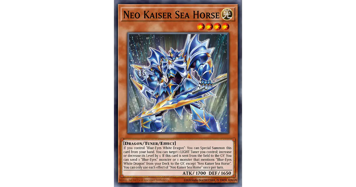 Neo Kaiser Sea Horse - SDWD-EN004 - Super Rare 1st Edition
