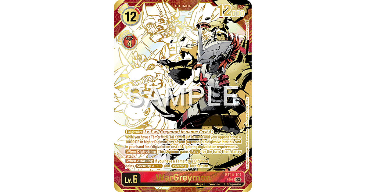 BT14-101 (Rare Pull) Wargreymon
