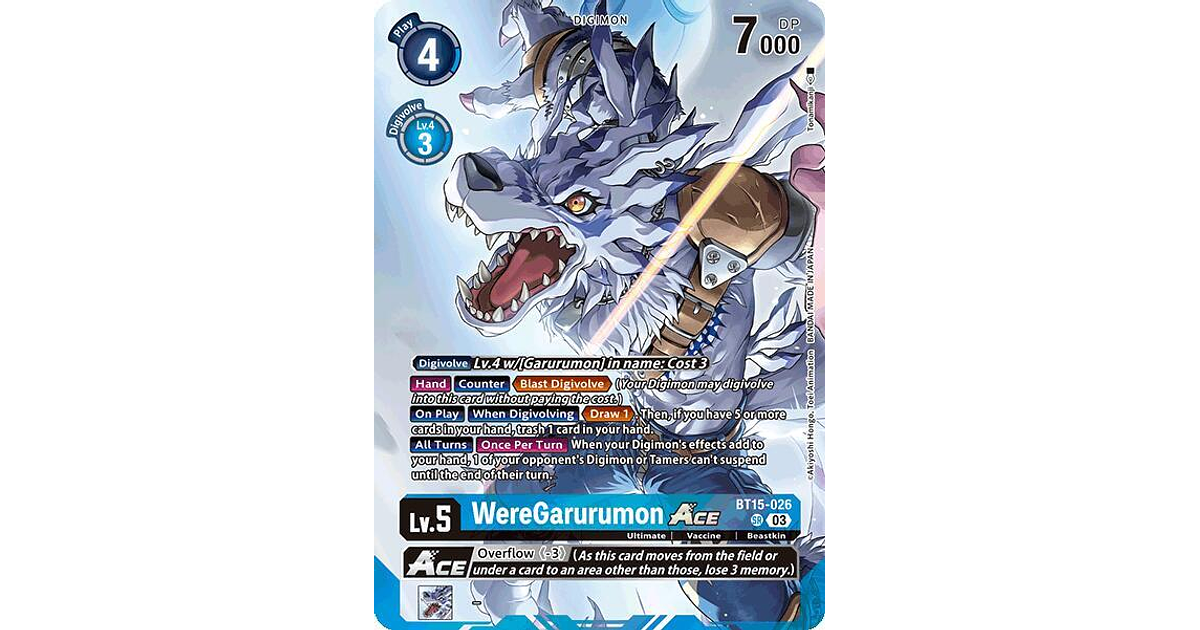 BT15-026 (Alternate Art) WereGarurumon ACE