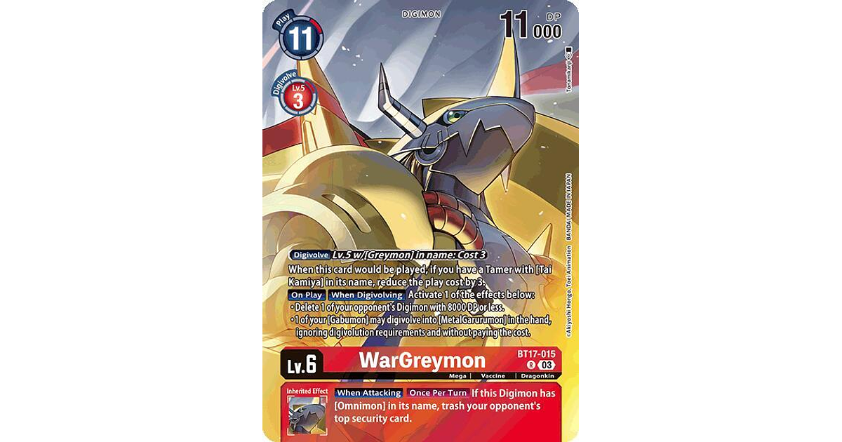 BT17-015 (Alternate Art) Wargreymon