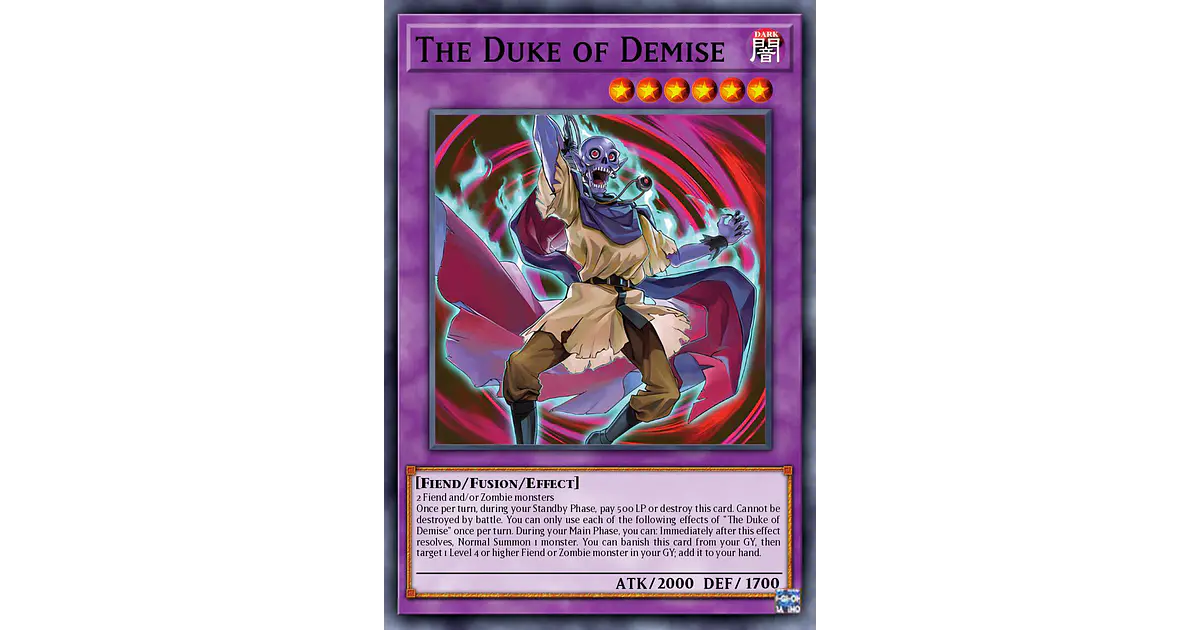 The Duke of Demise - MZTM-EN033 - Ultra Rare 1st Edition