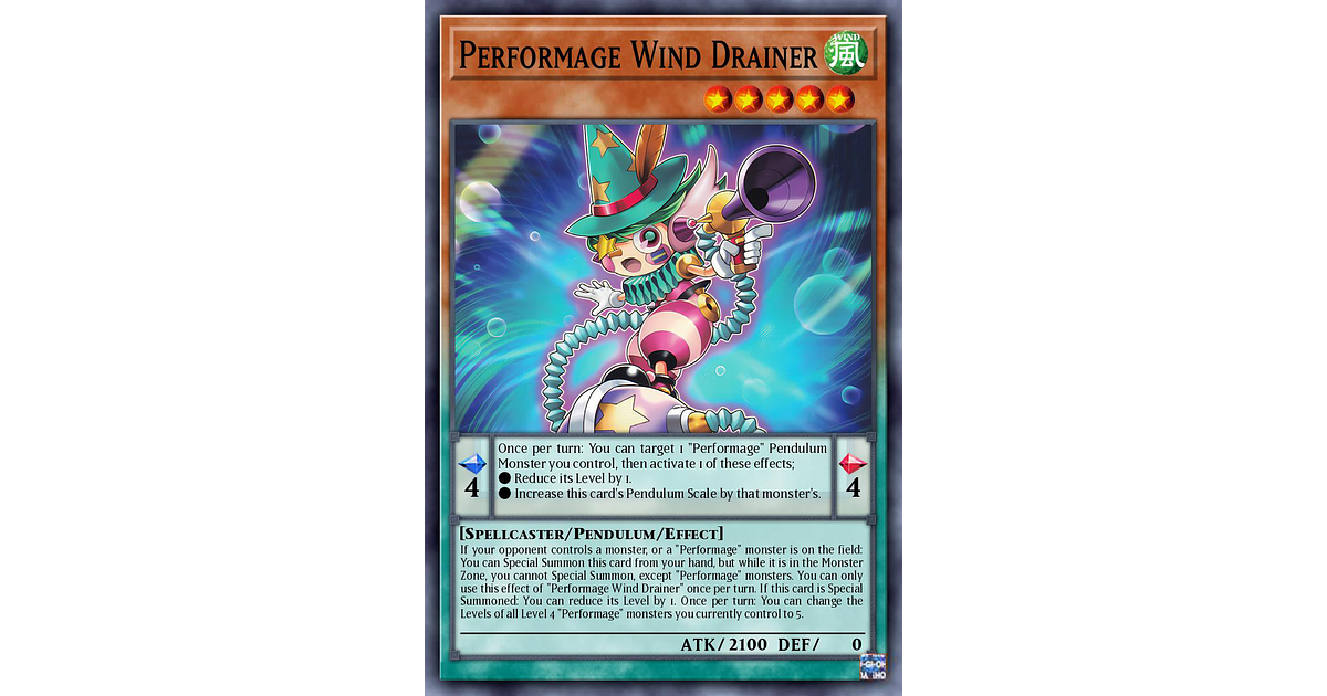 Performage Wind Drainer - MZTM-EN051 - Rare 1st Edition
