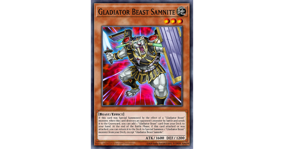 Gladiator Beast Samnite - MZTM-EN069 - Rare 1st Edition