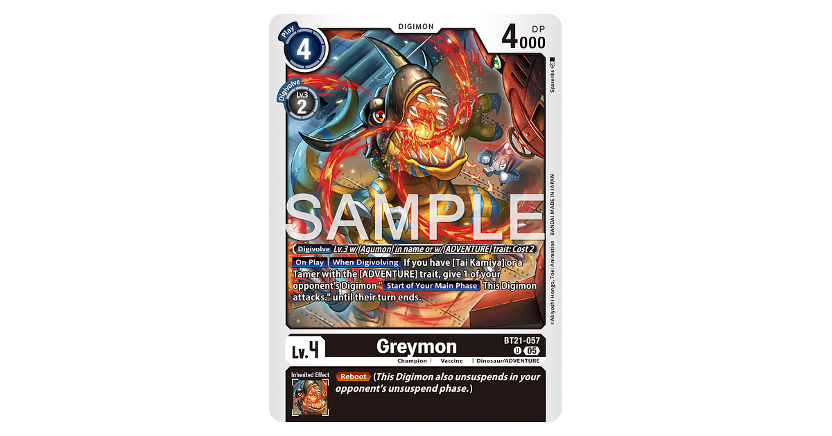 BT21-057 U Greymon