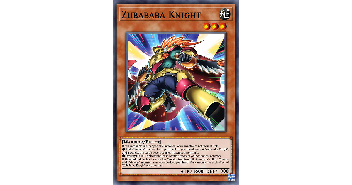 Zubababa Knight - DUAD-EN001 - Super Rare 1st Edition