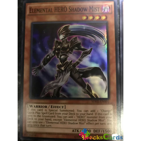 Elemental Hero Shadow Mist - SDHS-EN001 - Super Rare Unli...