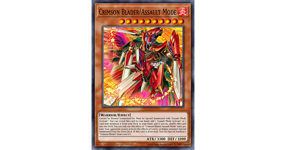 Crimson Blader/Assault Mode - BPRO-EN008 - Super Rare 1st...