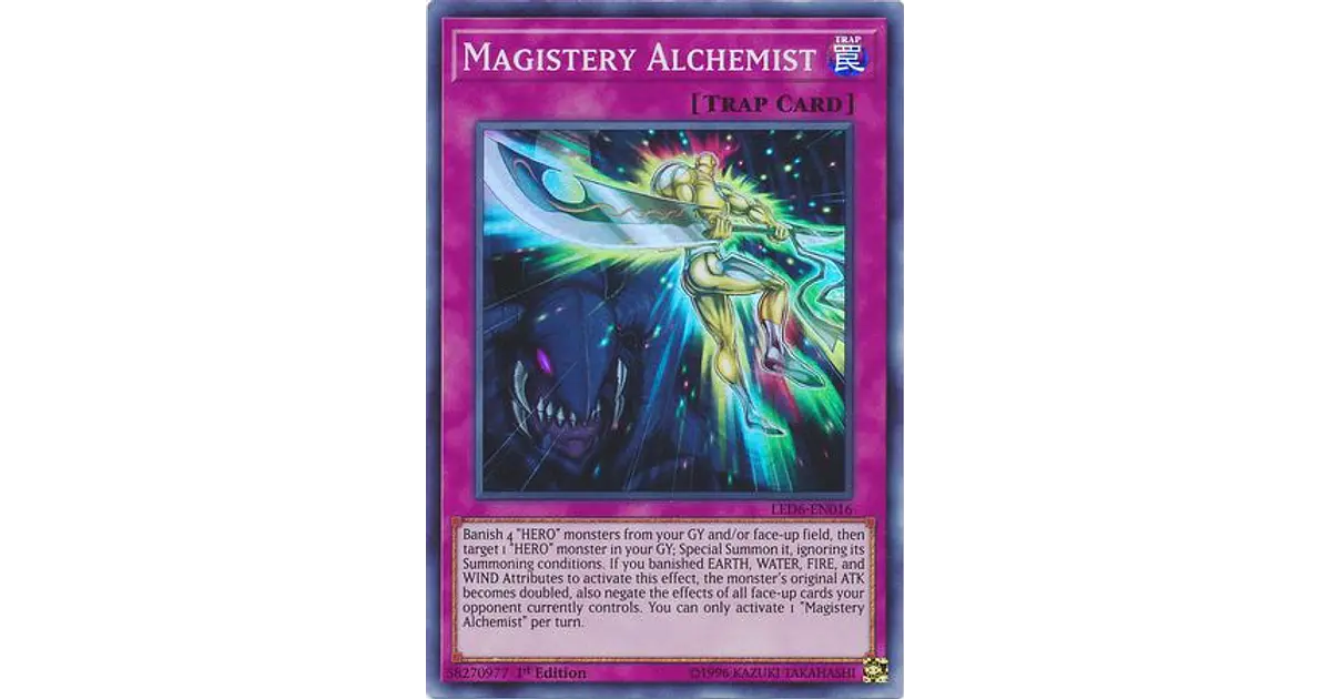 Magistery Alchemist - LED6-EN016 - Super Rare 1st Edition
