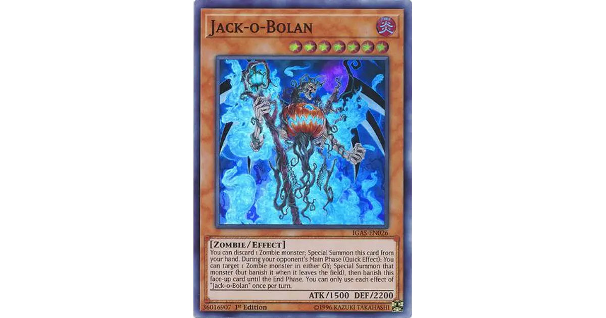 Jack-o-Bolan - IGAS-EN026 - Super Rare 1st Edition