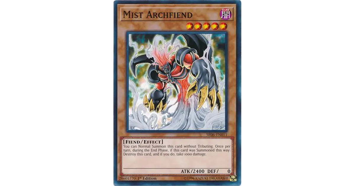 Mist Archfiend - SR06-EN011 - Common 1st Edition