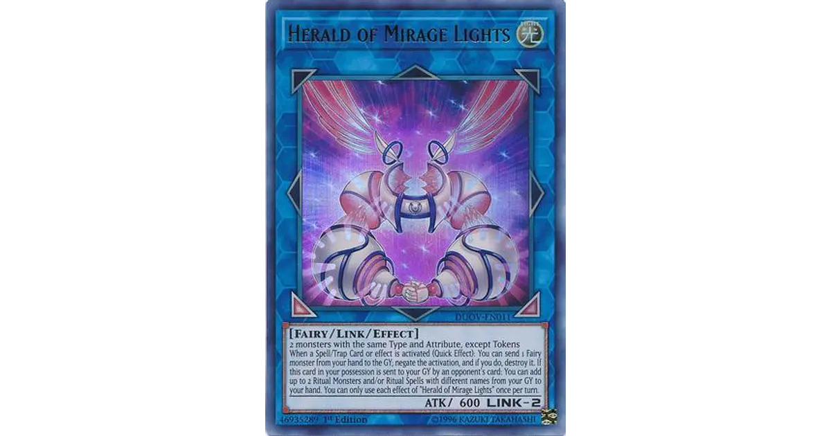 Herald of Mirage Lights - DUOV-EN011 - Ultra Rare 1st Edi...