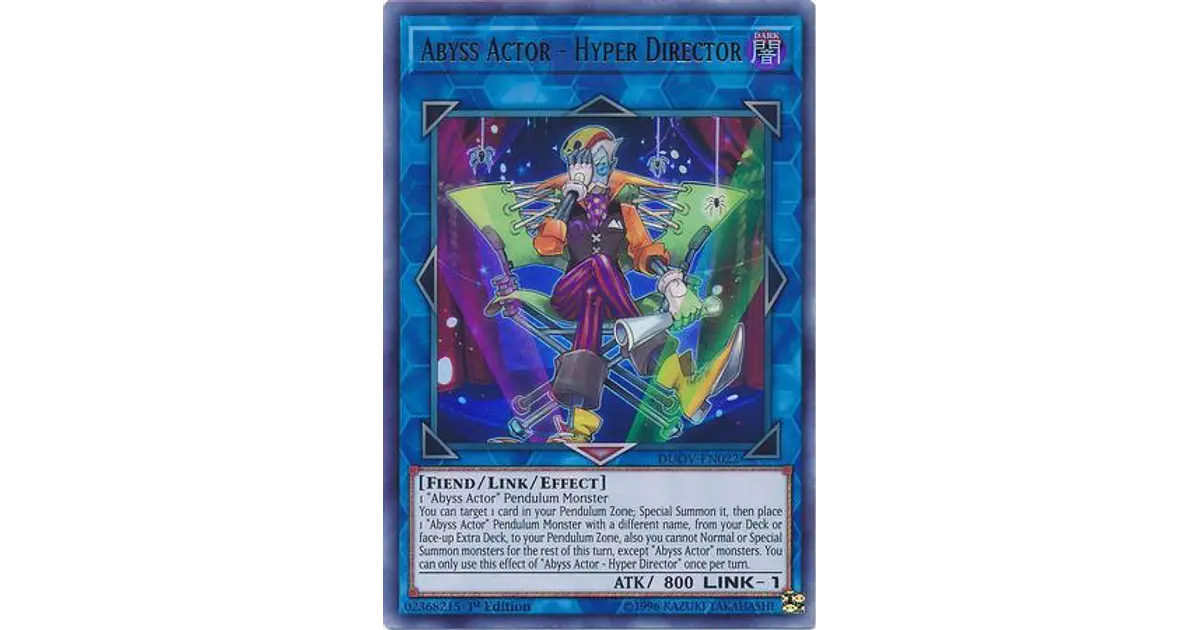 Abyss Actor - Hyper Director - DUOV-EN022 - Ultra Rare 1s...