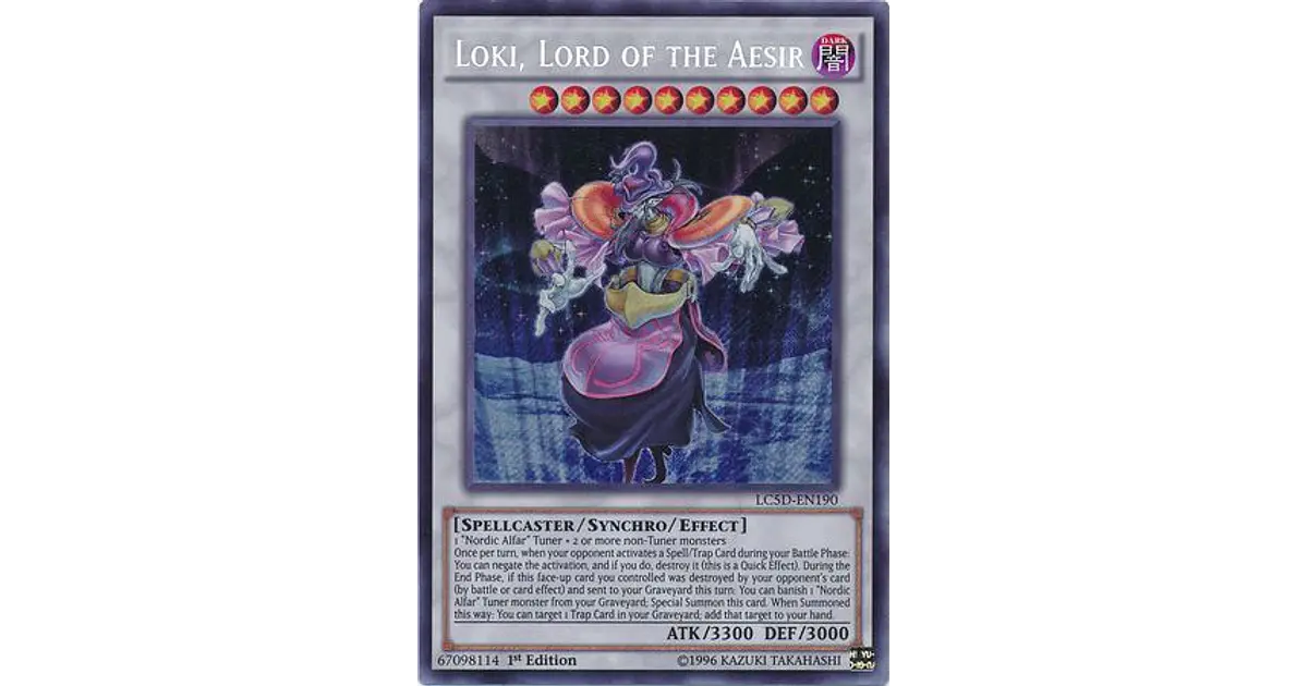 Loki, Lord of the Aesir - LC5D-EN190 - Secret Rare 1st Ed...