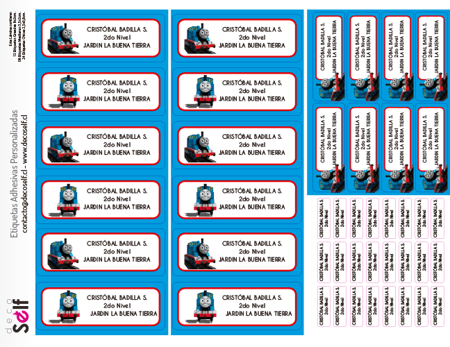 Plantilla De Etiqueta De Thomas El Tren Amazon.com: Tren De Motor De