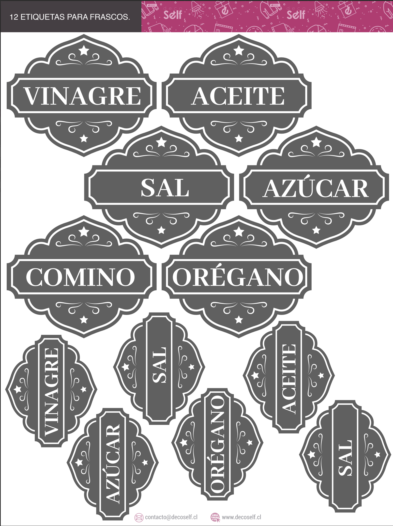 Etiquetas Para Frascos Personalizadas Etiquetas Para Frascos