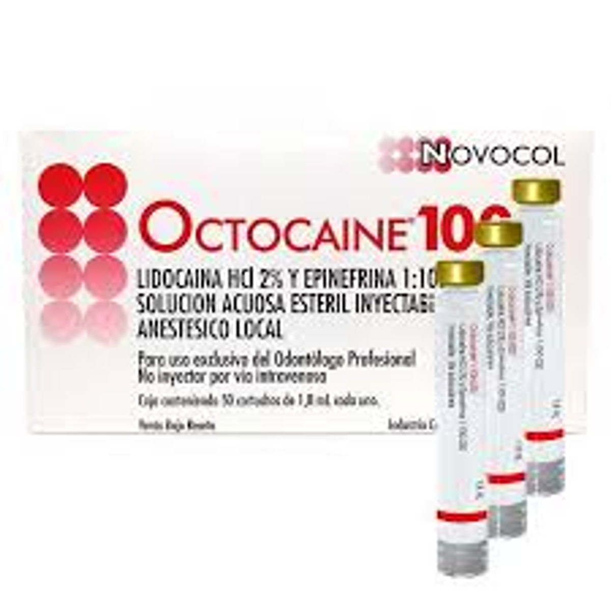 Anestesia Octocaína - Novocol | DENTINET - Insumos Dentales