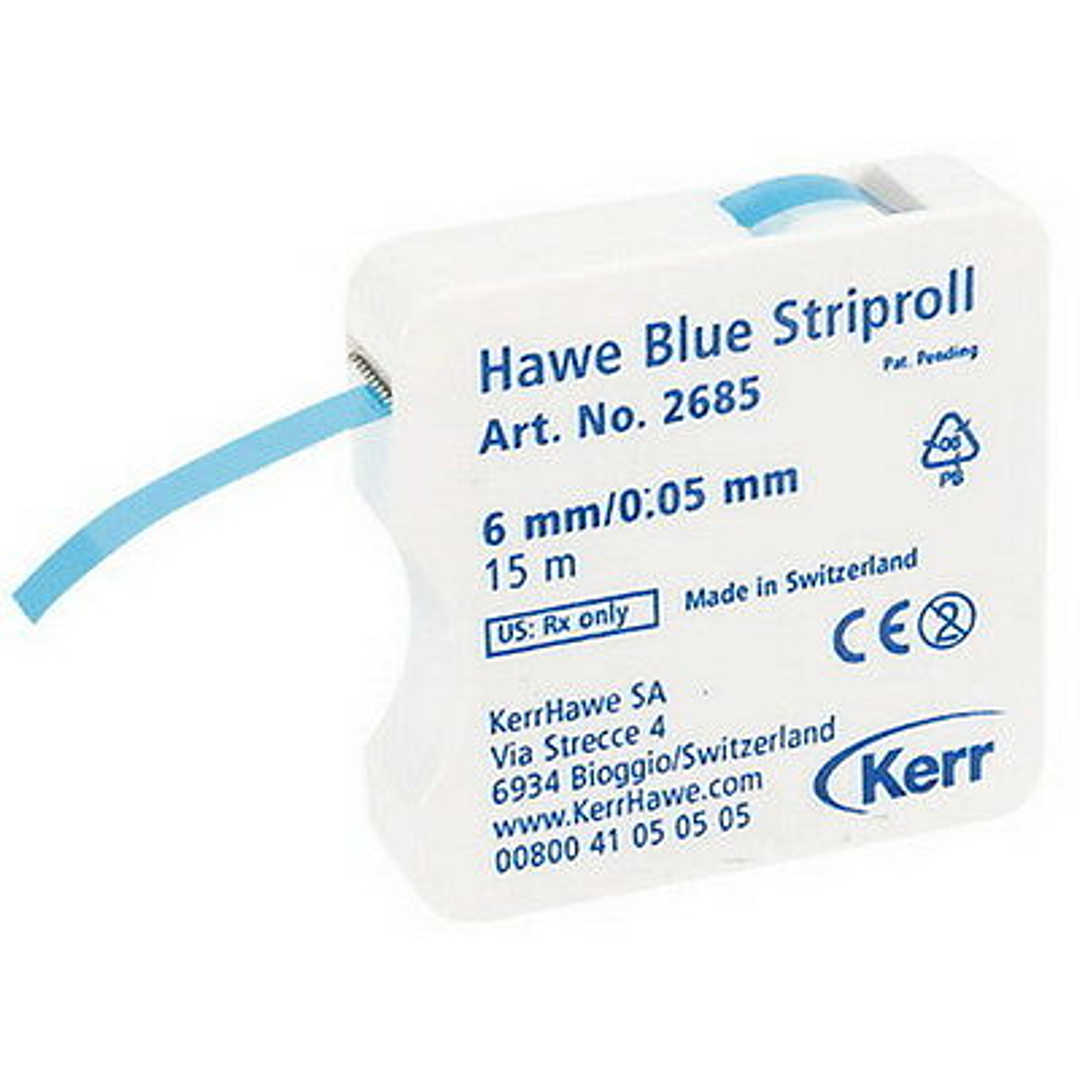 Striproll Huincha Celuloide Azul 6mm ancho x 15 metros | DENTINET ...