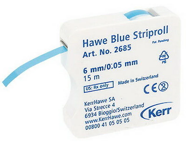 Striproll Huincha Celuloide Azul 6mm ancho x 15 metros
